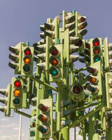 Discover the Traffic Light Tree: A Must-See in Canary Wharf